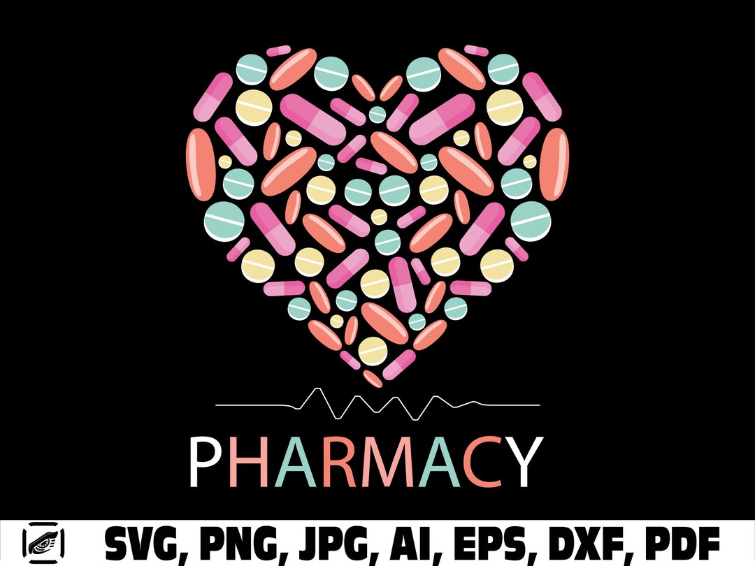 Pharmacy Heart SVG, Pharmacist Technician PNG (digital Download) - Etsy UK