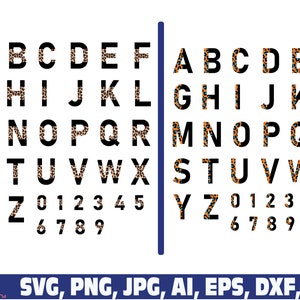 Half Leopard Font Svg, Leopard Cheetah Half Print Font Letters Alphabet ...