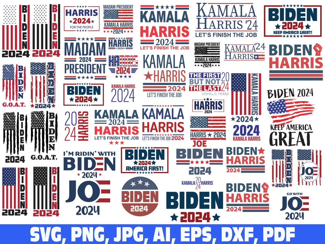 Buy Joe Biden Kamala Harris 2024 Svg Png, Harris Joe Biden USA Flag Svg ...