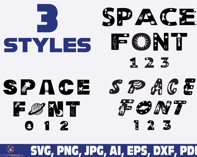 Space Font Svg, Space Letters Svg, Galaxy Space Alphabet Number ...