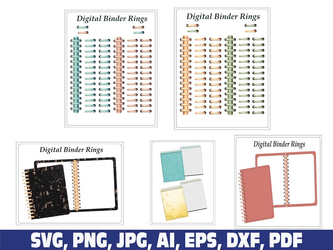 Digital Planner Binder Rings, Metallics, Digital Rings for Digitals ...
