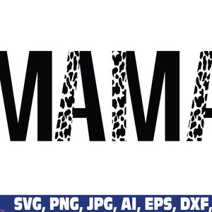 Mama Cow Print Png Svg, Mom Svg Png, Mom Cow Print, Mom Design Cow ...