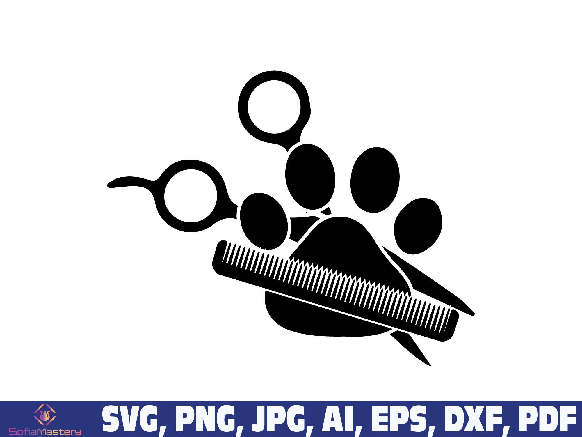 Dog Groomer Svg Png, Dog Grooming Hair Dryer Heart SVG, Dog Grooming ...