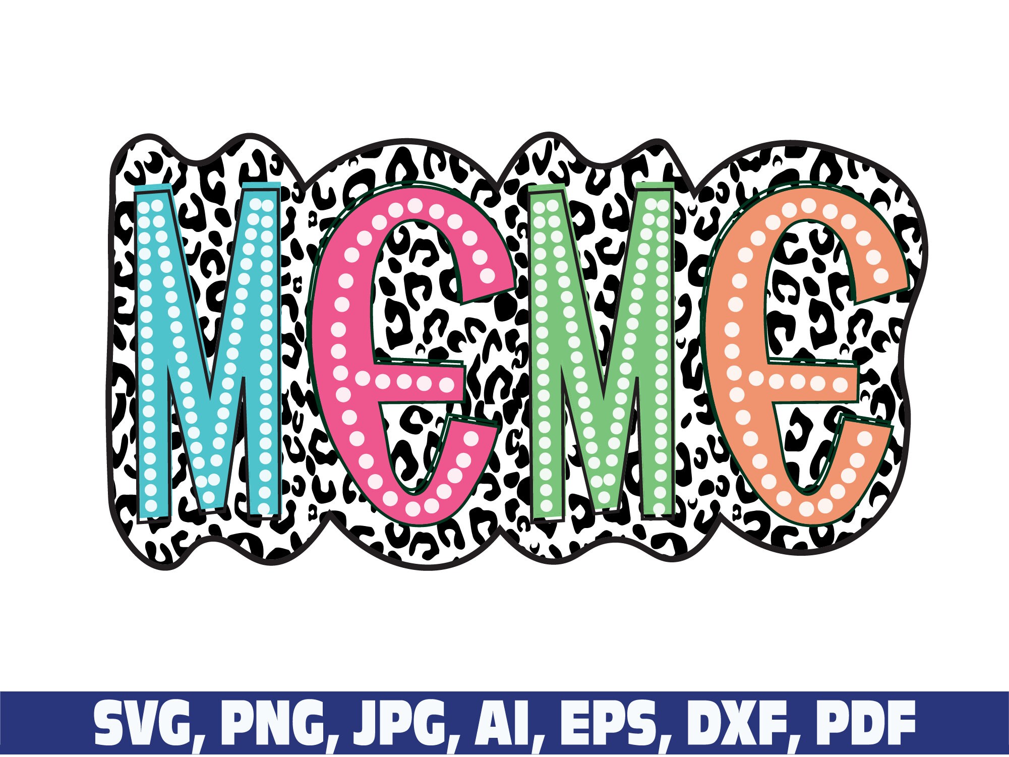 Meme PNG SVG, Meme Doodle Bright Svg Png, Dalmatian Dots, Leopard ...