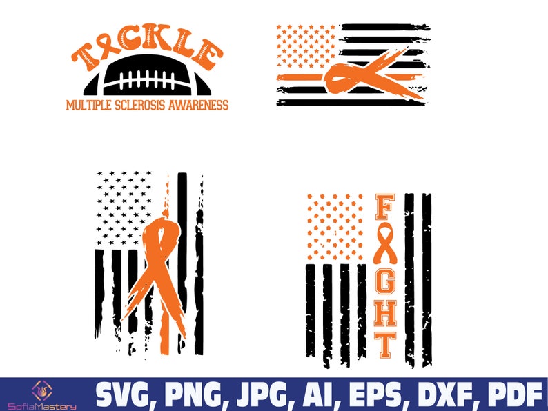 Multiple Sclerosis Awareness Svg, Ms Awareness Svg, Multiple Sclerosis ...