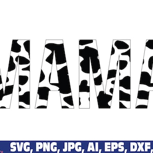 Mama Cow Print Png Svg, Mom Svg Png, Mom Cow Print, Mom Design Cow ...