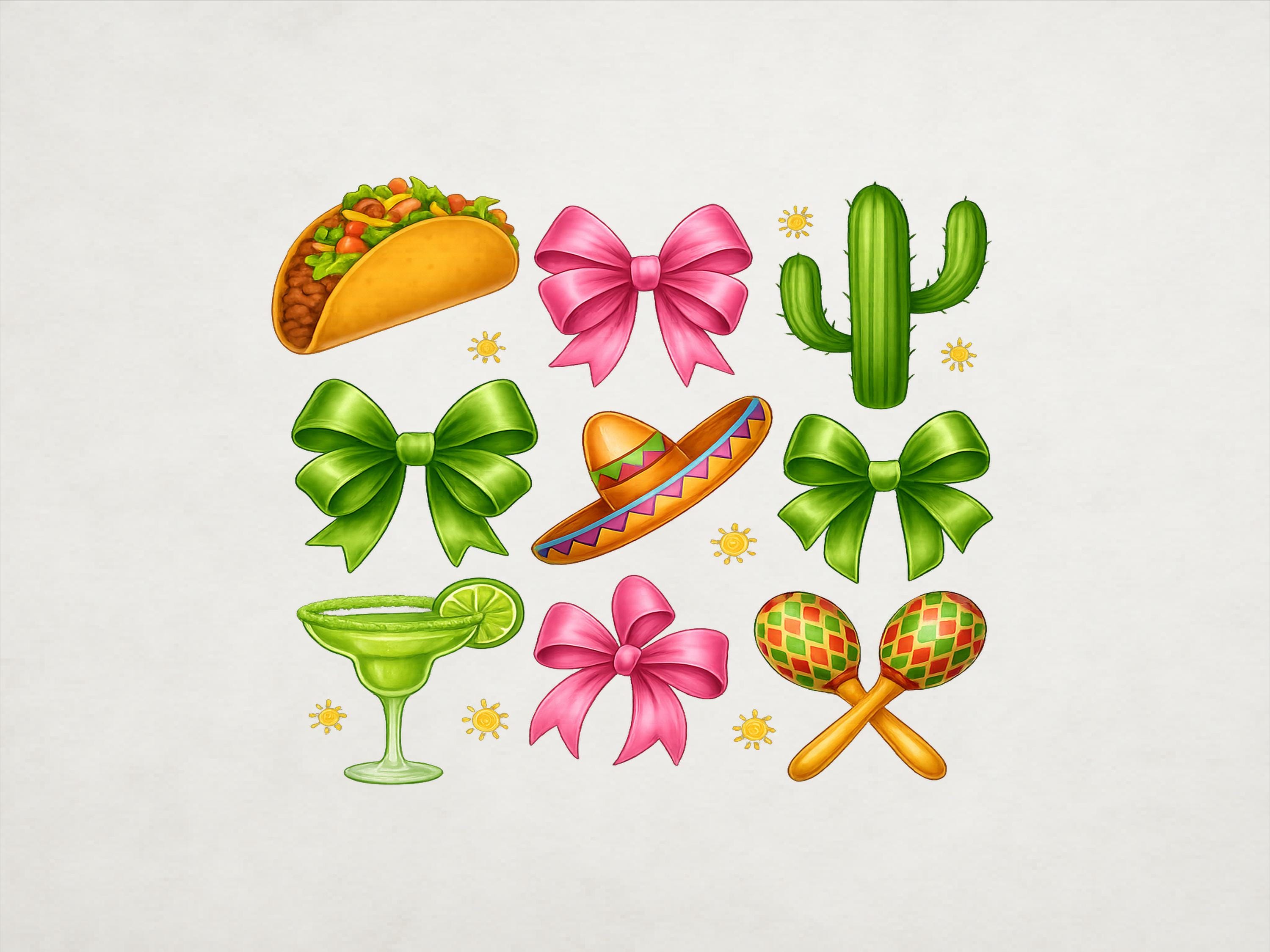 Preppy Bow Cinco De Mayo Png, Mexico Png, Preppy Png, Lets Fiesta Png ...