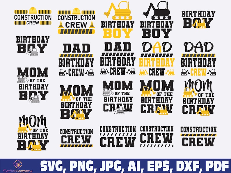 Construction Svg, Birthday Boy Svg, Construction Birthday Crew Svg ...