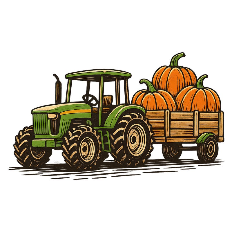 Autumn Tractor - Etsy
