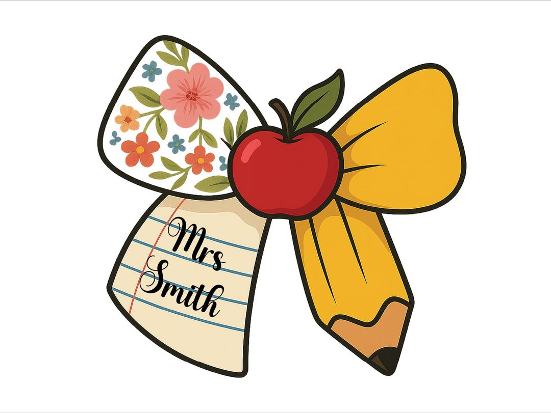Teacher Pencil Paper Bow File Png, Pencil Bow, Teacher Pencil Paper Bow ...