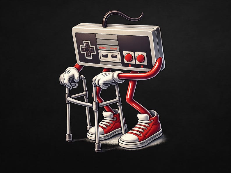 Retro Gaming PNG Funny Old Video Game PNG, Gamer Gift Design, Kids ...