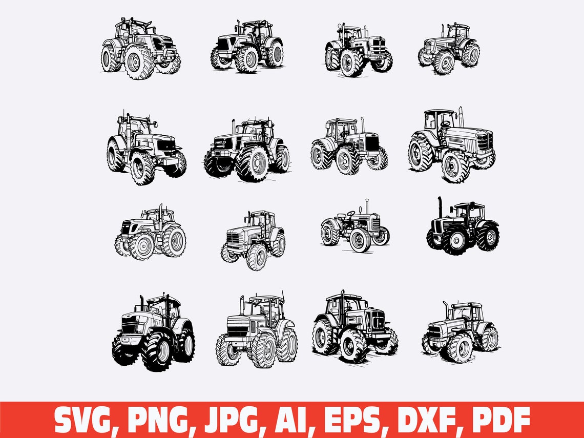 Tractor Svg, Farm Tractor Svg, Farm Svg, Tractor Svg File, Farm Tractor ...