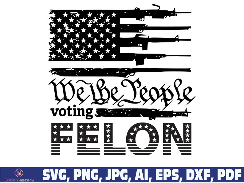 I'm Voting Felon in 2024 SVG PNG, Trump Shot 2024 Svg, We the People ...