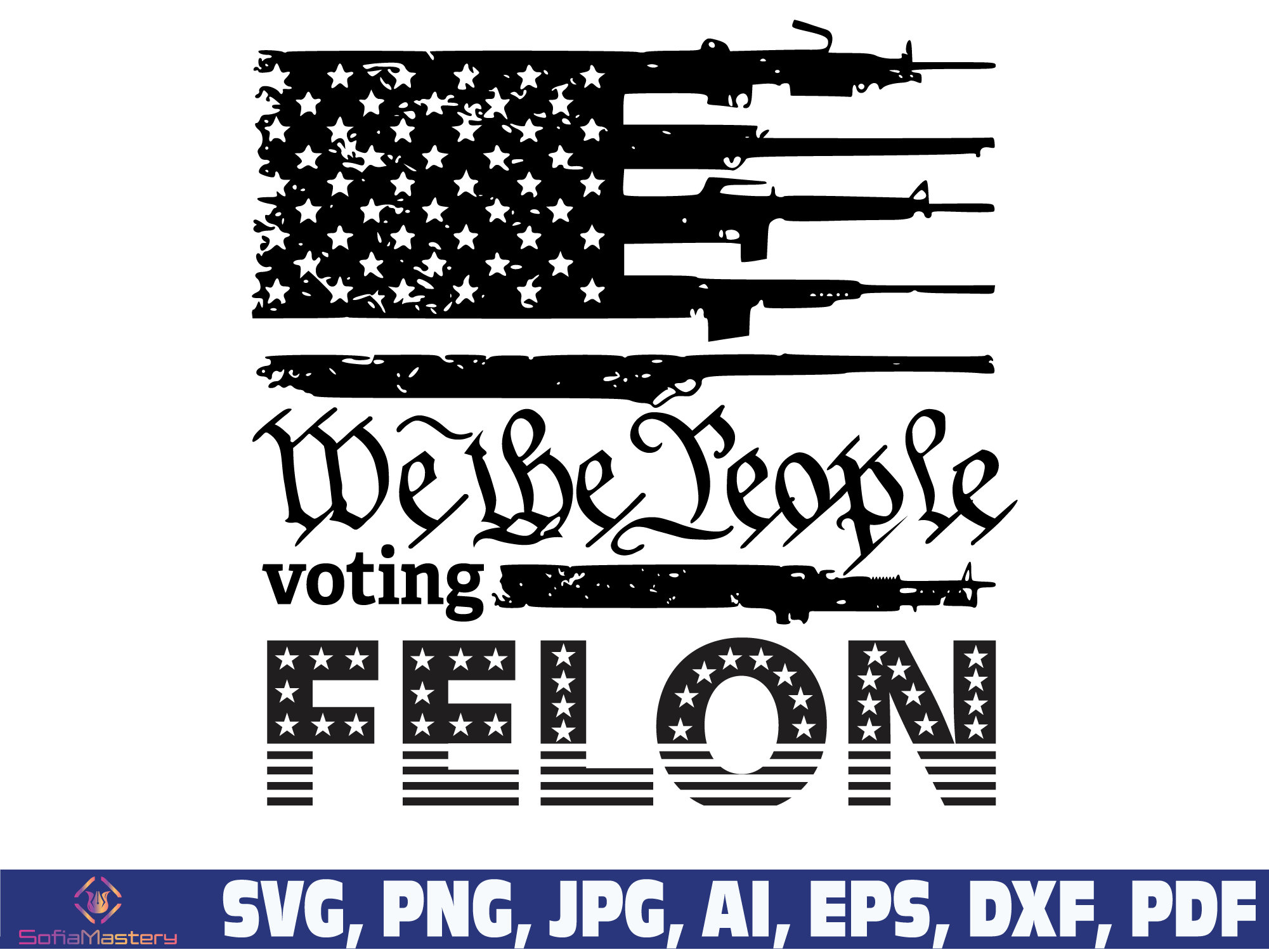 I'm Voting Felon in 2024 SVG PNG, Trump Shot 2024 Svg, We the People ...