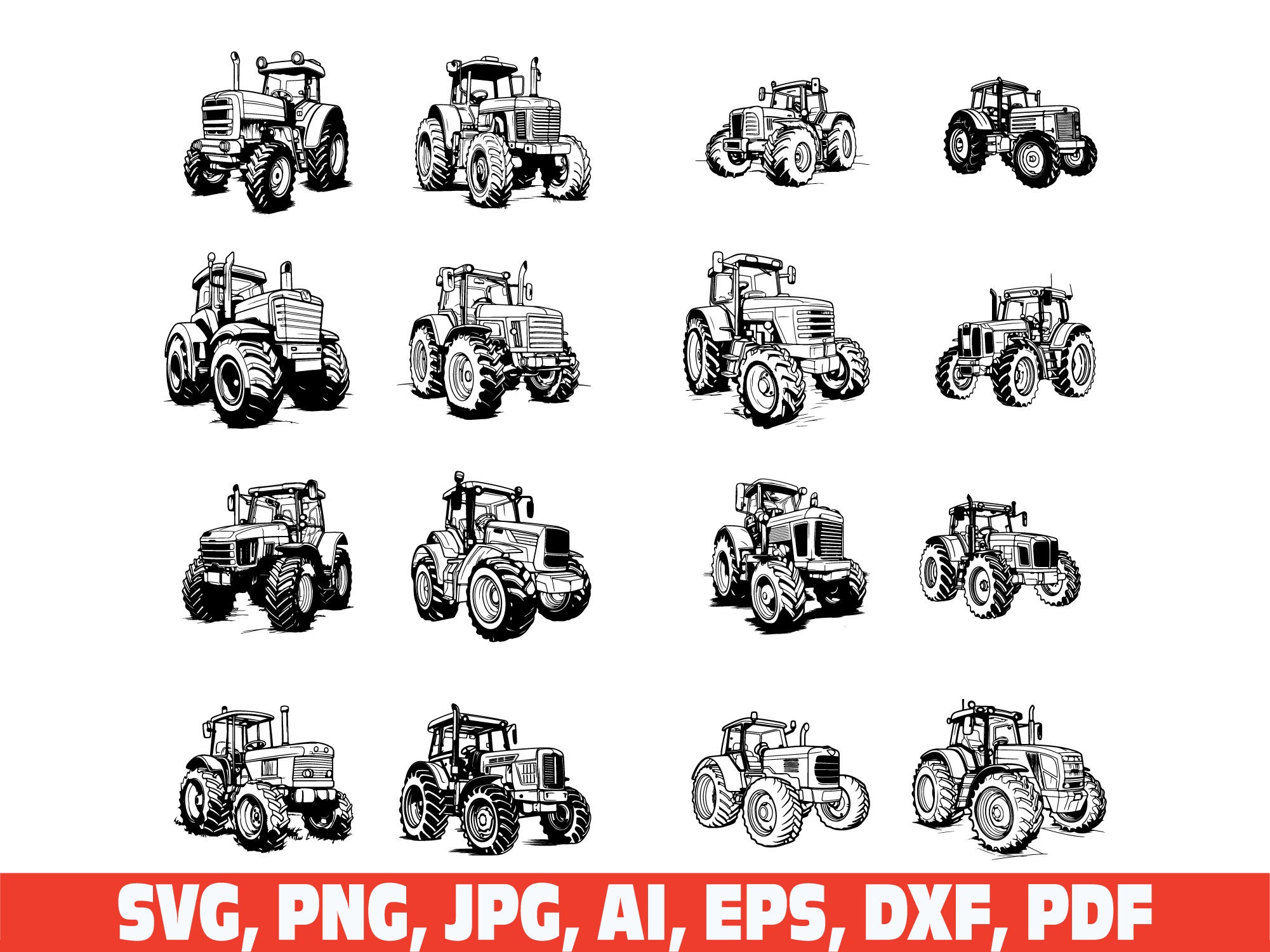 Tractor Svg, Farm Tractor Svg, Farm Svg, Tractor Svg File, Farm Tractor ...