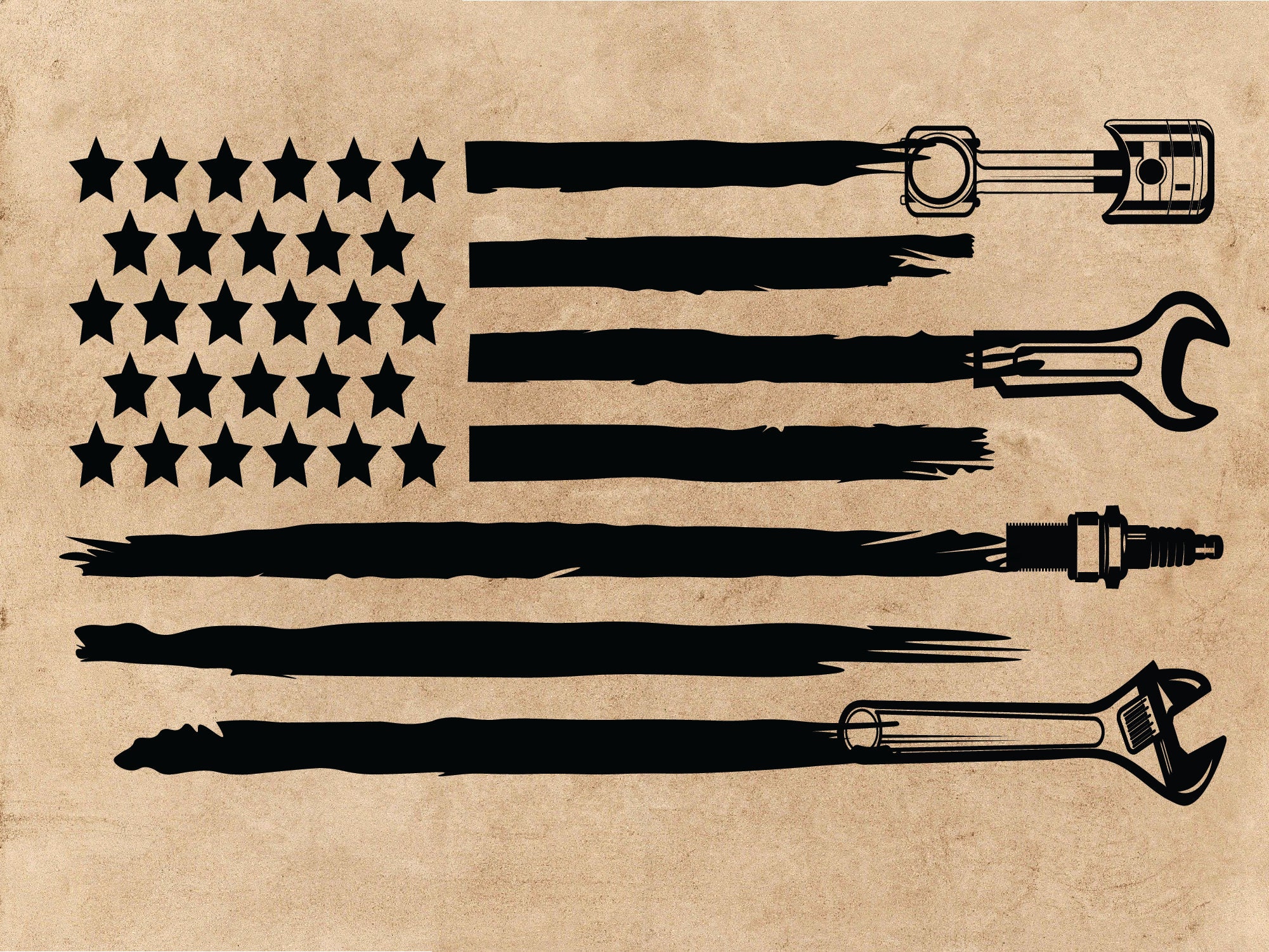 Mechanic Svg, Mechanic Flag Svg, Mechanic American Flag Svg, Wrench Svg ...