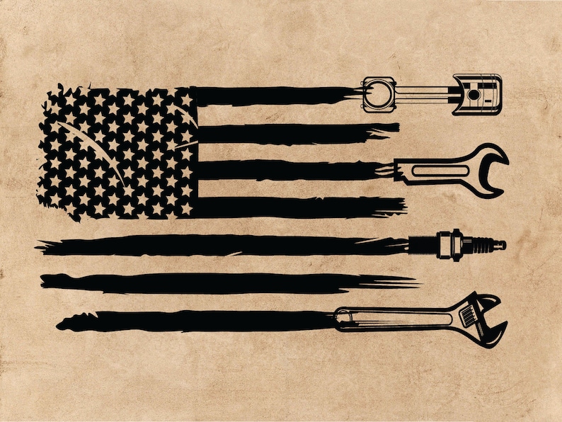 Mechanic Svg, Mechanic Flag Svg, Mechanic American Flag Svg, Wrench Svg ...