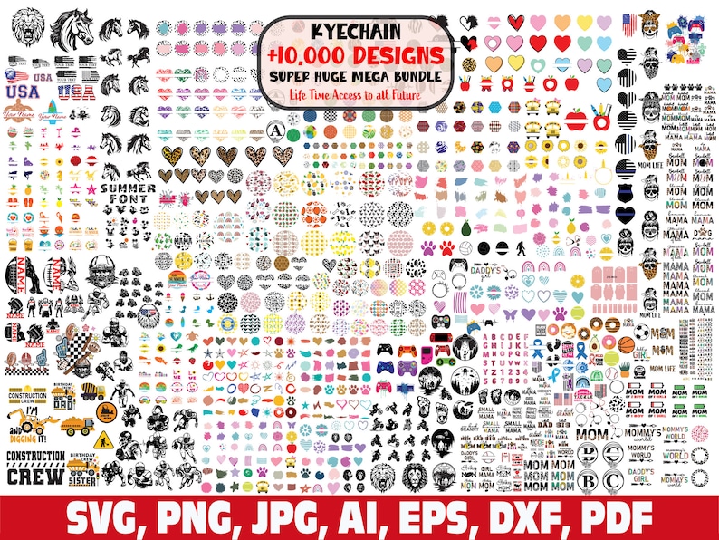 Keychain Svg Bundle, Keychain Pattern SVG, Key Ring Pattern, Key Ring ...