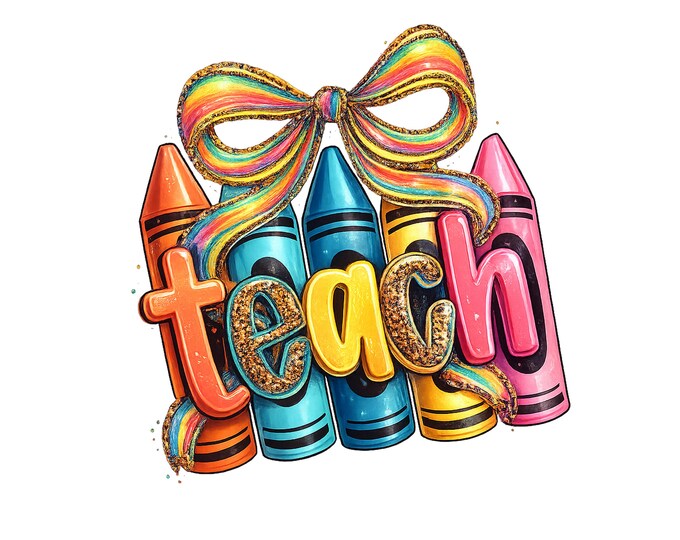 Cute Teacher PNG Colorful Leopard Print, School Teacher Markers, Preppy ...