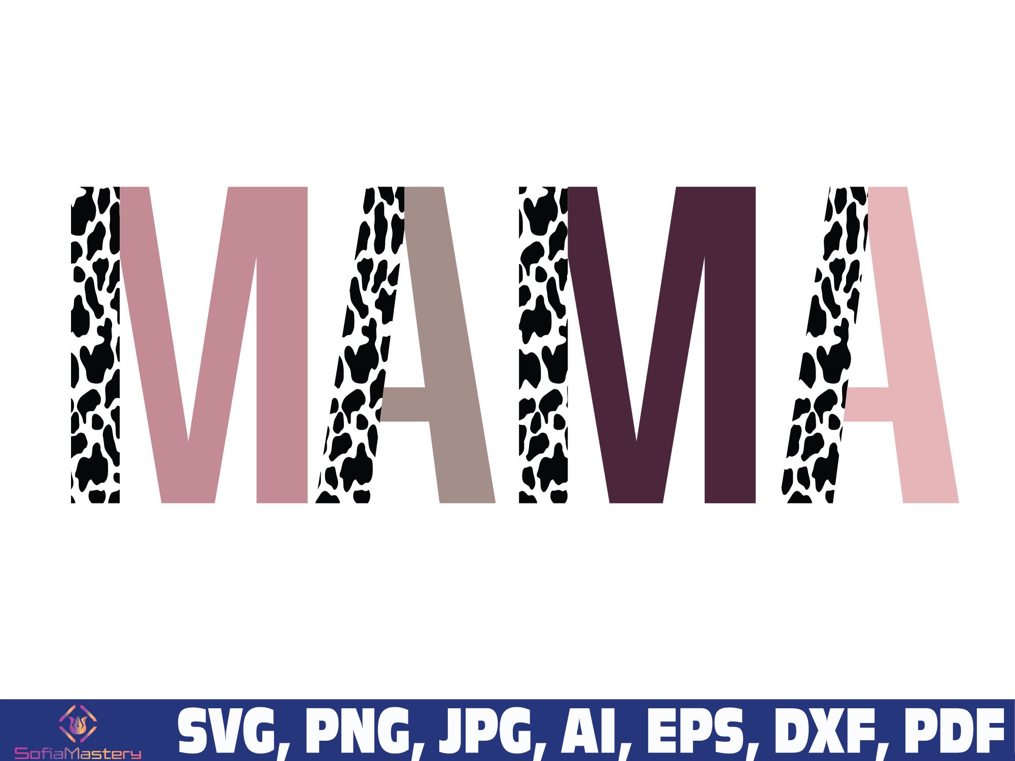 Mama Cow Print Png Svg, Mom Svg Png, Mom Cow Print, Mom Design Cow ...