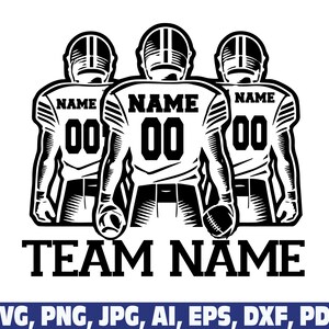 Football Three Players Svg Png, Custom Football Png, Football Designs ...