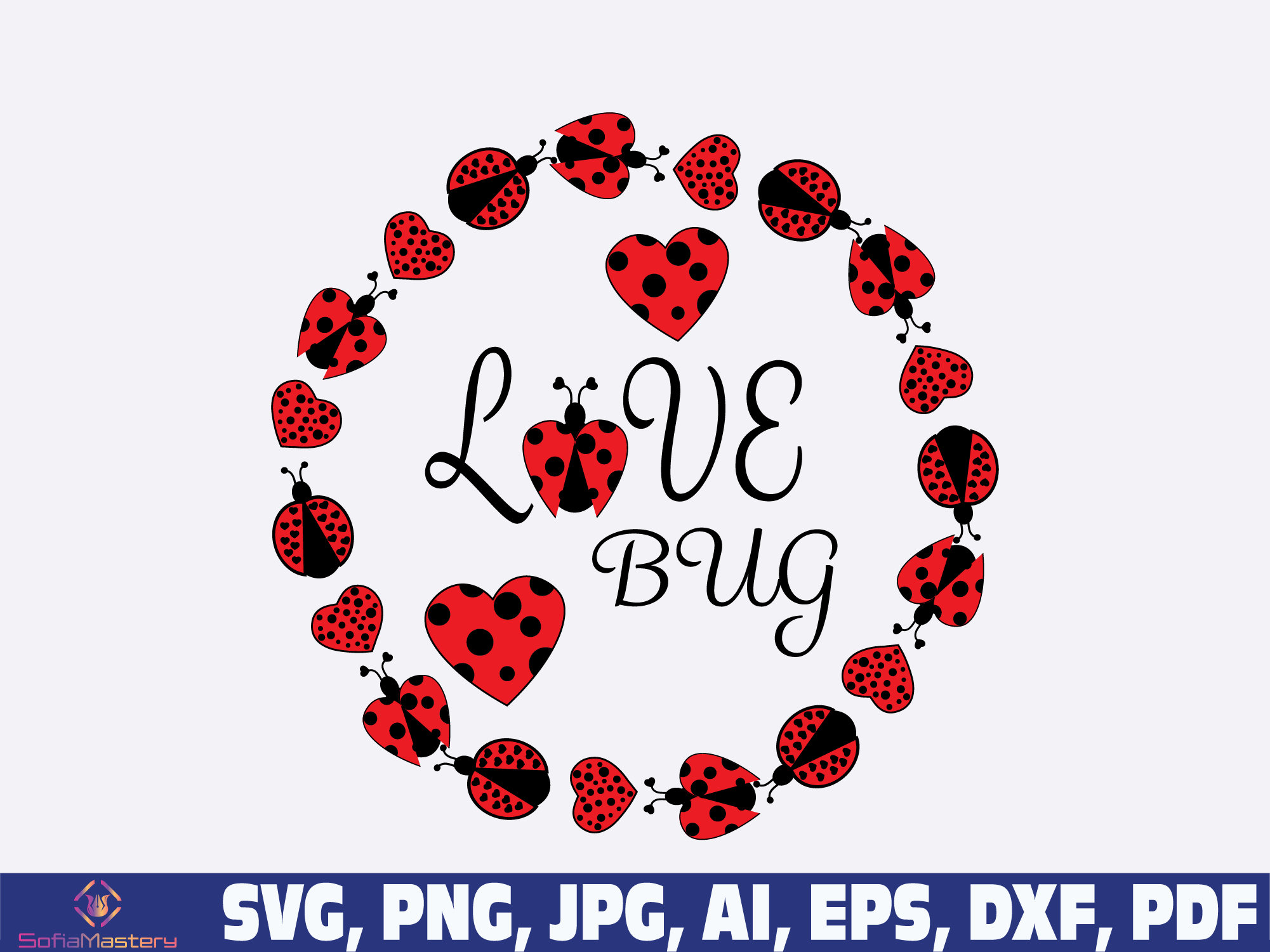 Ladybug Seamless Pattern Leopard Svg Png, Lady Bug Svg Png, Birthday ...