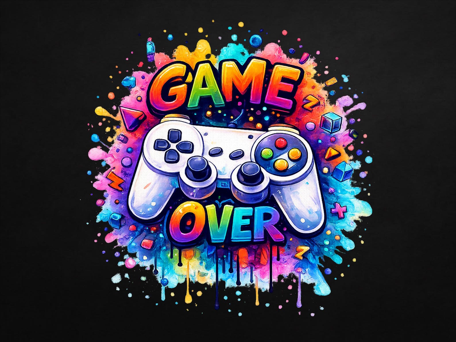 Game Over PNG T-shirt Design, Gamer Sublimation Art, Video Game Shirt ...