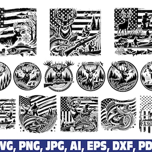 Deer Hunting Name Frame Sign SVG Png Dxf, Hunter Svg, Hunting Svg, Deer ...