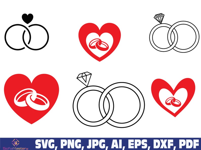Anillos de matrimonio Svg , Anillo Svg, Boda Svg, Sr. y Sra. Est 2023 ...