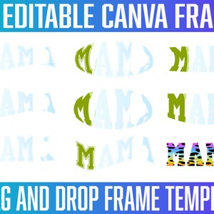 Mama Bright Doodle Canva Frame Template Editable Drag and Drop, Mama ...