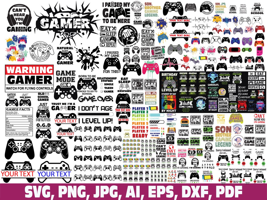 Gamer Svg Bundle, Eat Sleep Game Repeat SVG, Gamer Svg, Video Game Svg ...