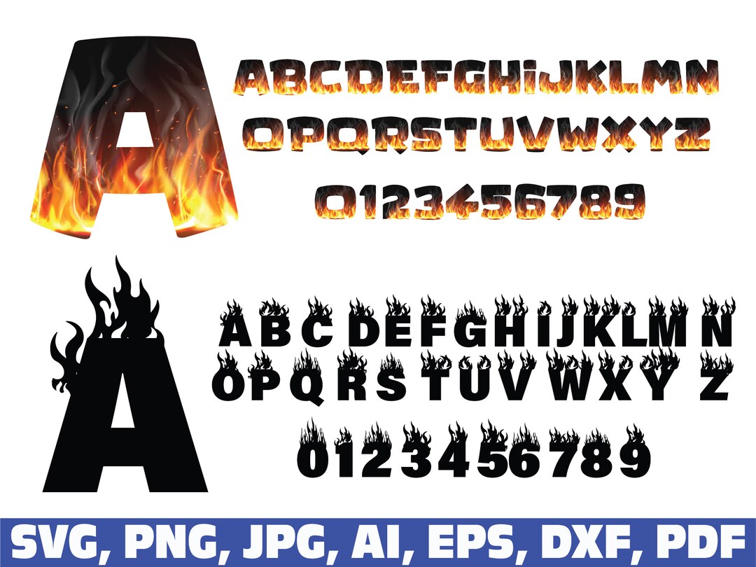 Flame Font Svg, Fire Font Flame Font Svg, Fire Flame Letters Alphabet ...