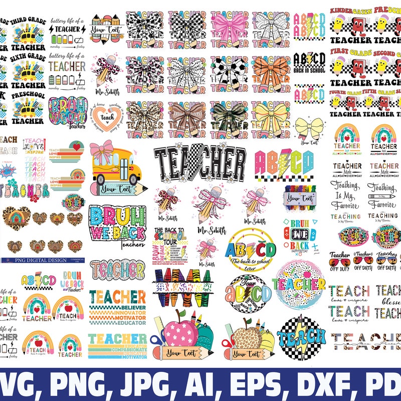 Teacher Svg Bundle - Etsy