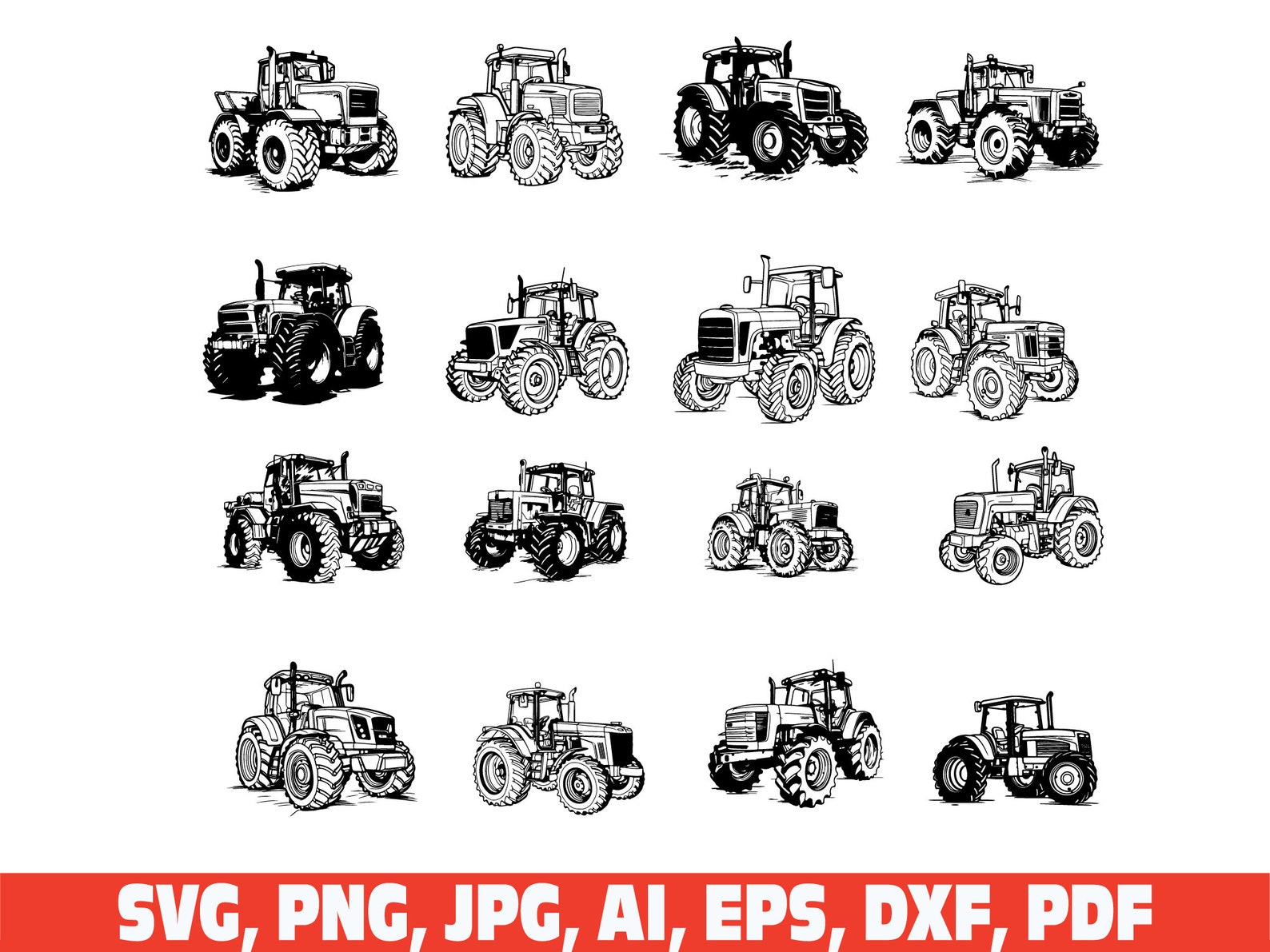 Tractor Svg, Farm Tractor Svg, Farm Svg, Tractor Svg File, Farm Tractor ...