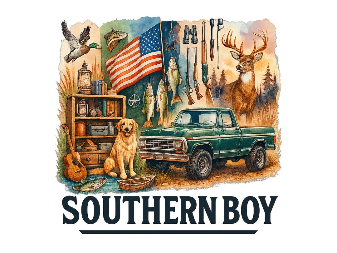 Southern Boy Png, Digital Download, Hunting, Camo, Sublimation Design ...