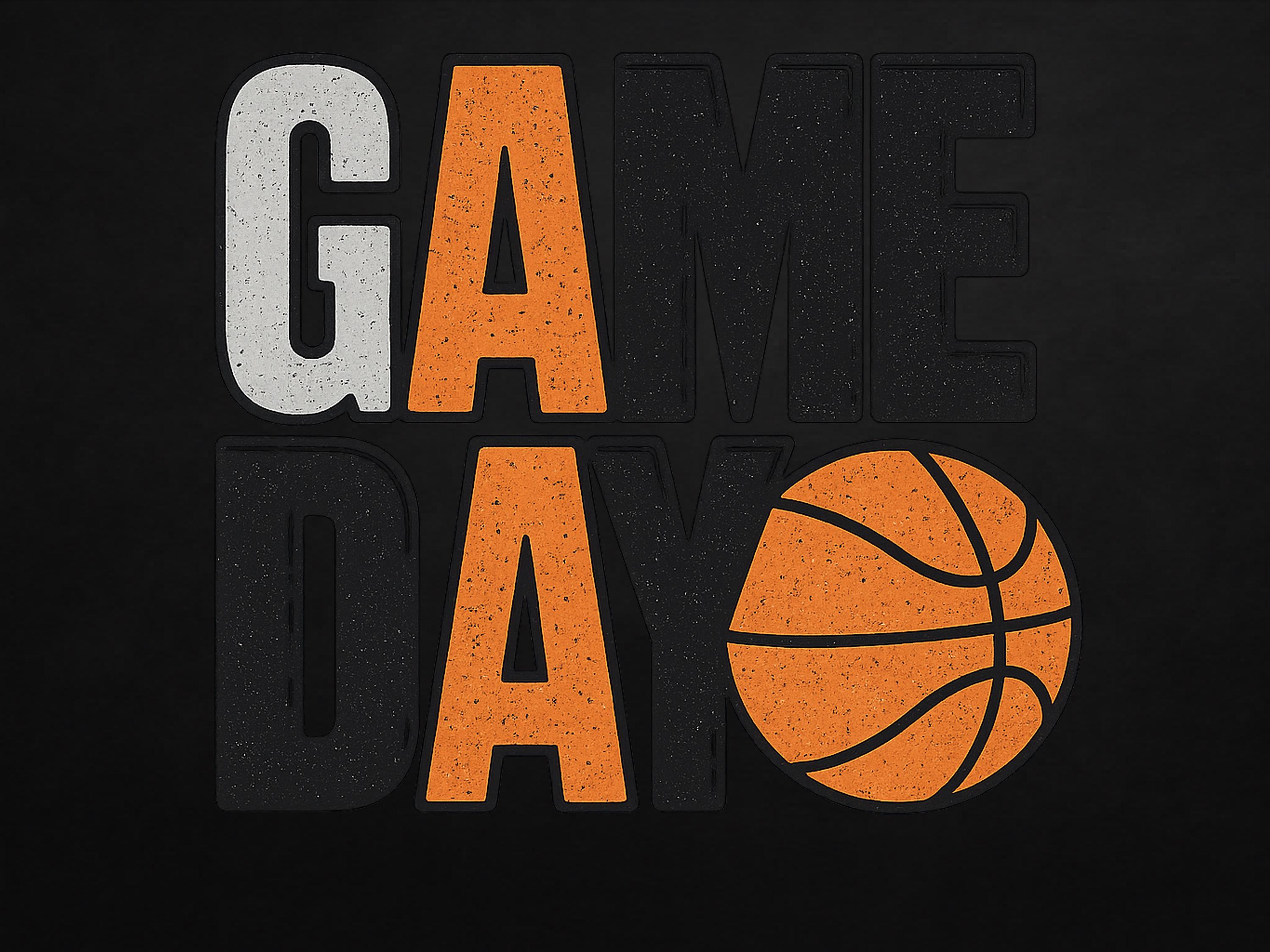 Game Day Basketball PNG Design, Sublimation Sports Design, Basketball ...