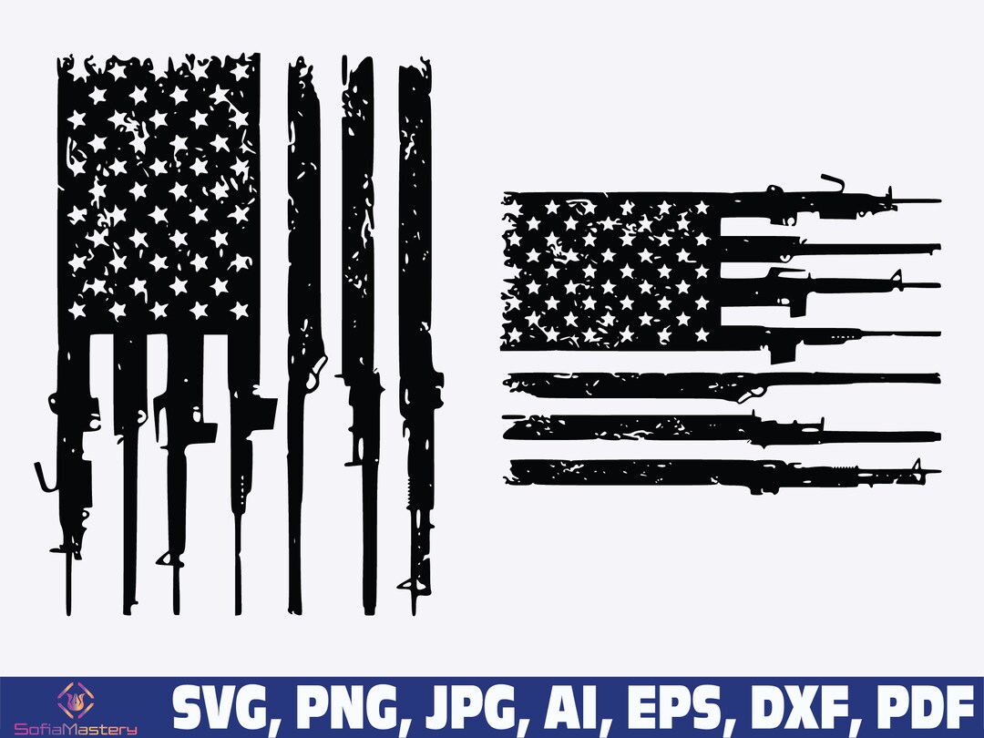 Rifle Flag Svg, Gun Flag Svg, Bullet Flag Svg, Military Svg, Army Flag ...