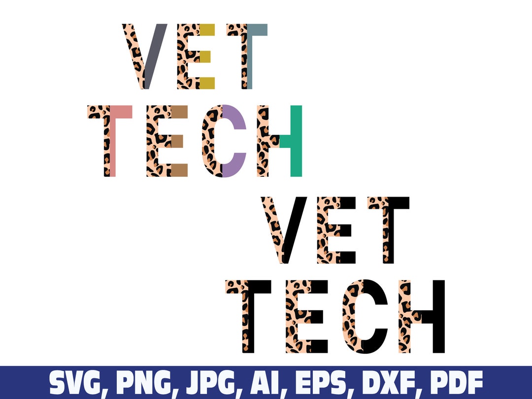 Vet Tech Svg Png, Leopard Vet Tech Svg, Technician, Veterinary Medicine ...
