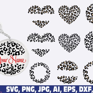 Keychain Svg, Keychain Leopard Print SVG, Keychain Leopad Cheetah Name ...