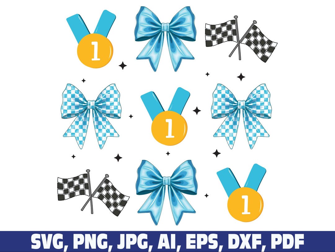 Race Racing Svg Png, Race Birthday Boy Svg, Race Day, Coquette Bow ...
