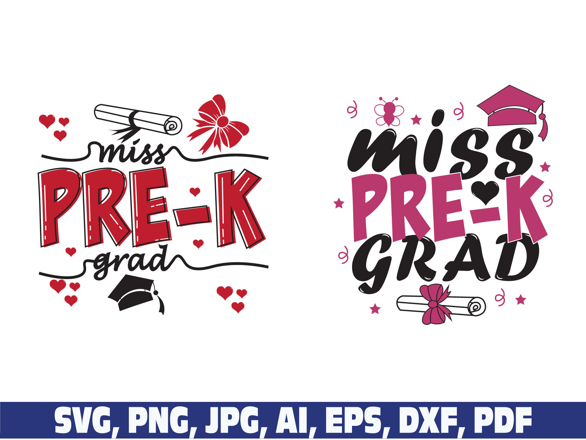 Miss Pre-k Grad, Girls Preeschool Graduation Shirt Svg Png, Cricut, Png ...