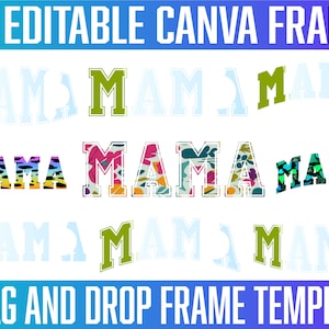 Mama Bright Doodle Canva Frame Template Editable Drag and Drop, Mama ...