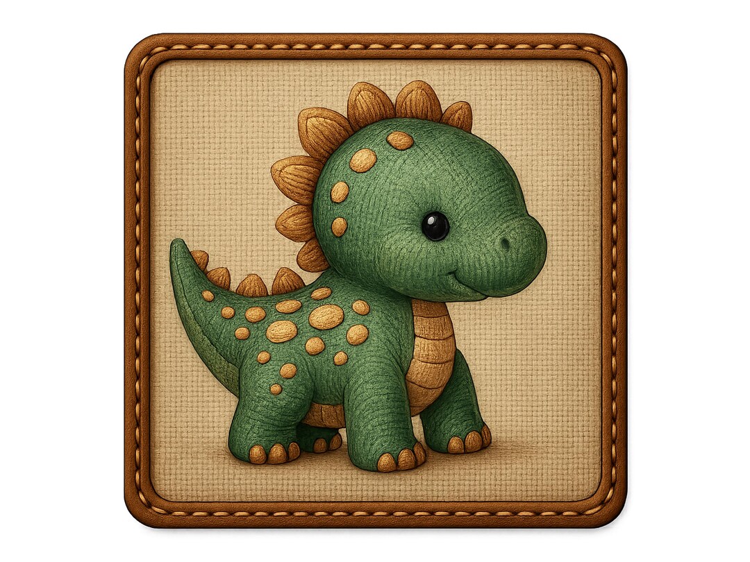 Chenille Dinosaur Embroidery Effect PNG, Boys Printable Design ...