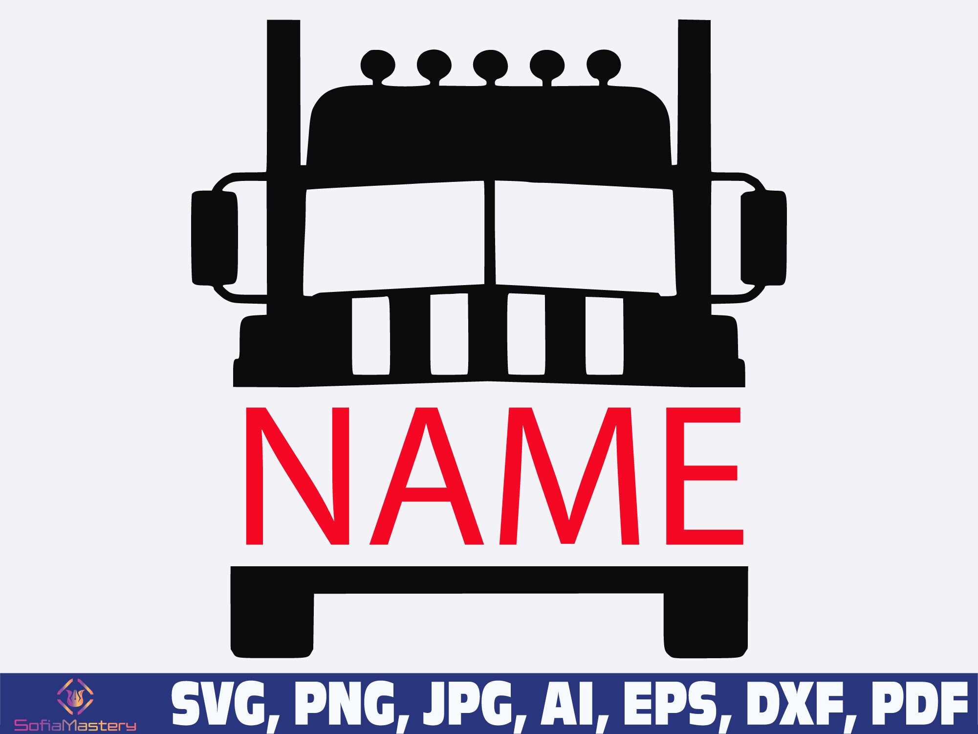 Semi Truck Svg, Semi Truck Name Svg, Truck Driver Svg, Truck Clipart ...