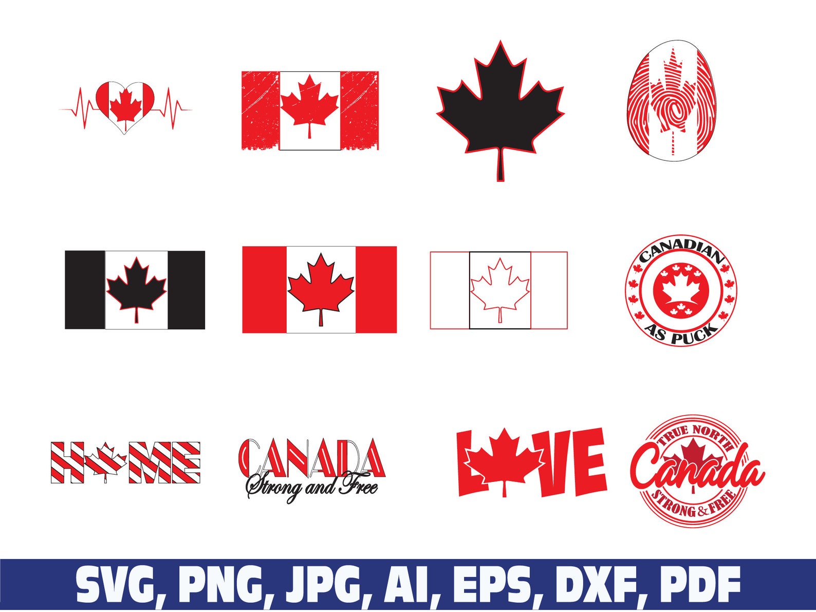 Canada Svg Png Bundle, Canada SVG, Canada PNG, Canada Shirt Design ...