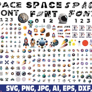 Galaxy Space SVG Bundles, Earth Svg, Space Alphabet Letters Font Svg ...