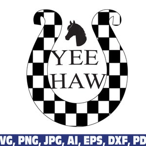 Yeehaw Horseshoe Png Svg, Western Cowgirl, Horse Shoe Race Flag ...