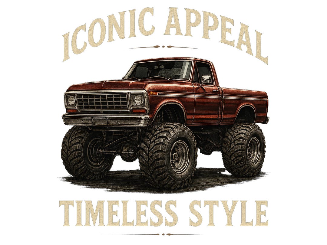 Vintage Square Body Truck PNG, Country Mudding Clipart, T-shirt Design ...