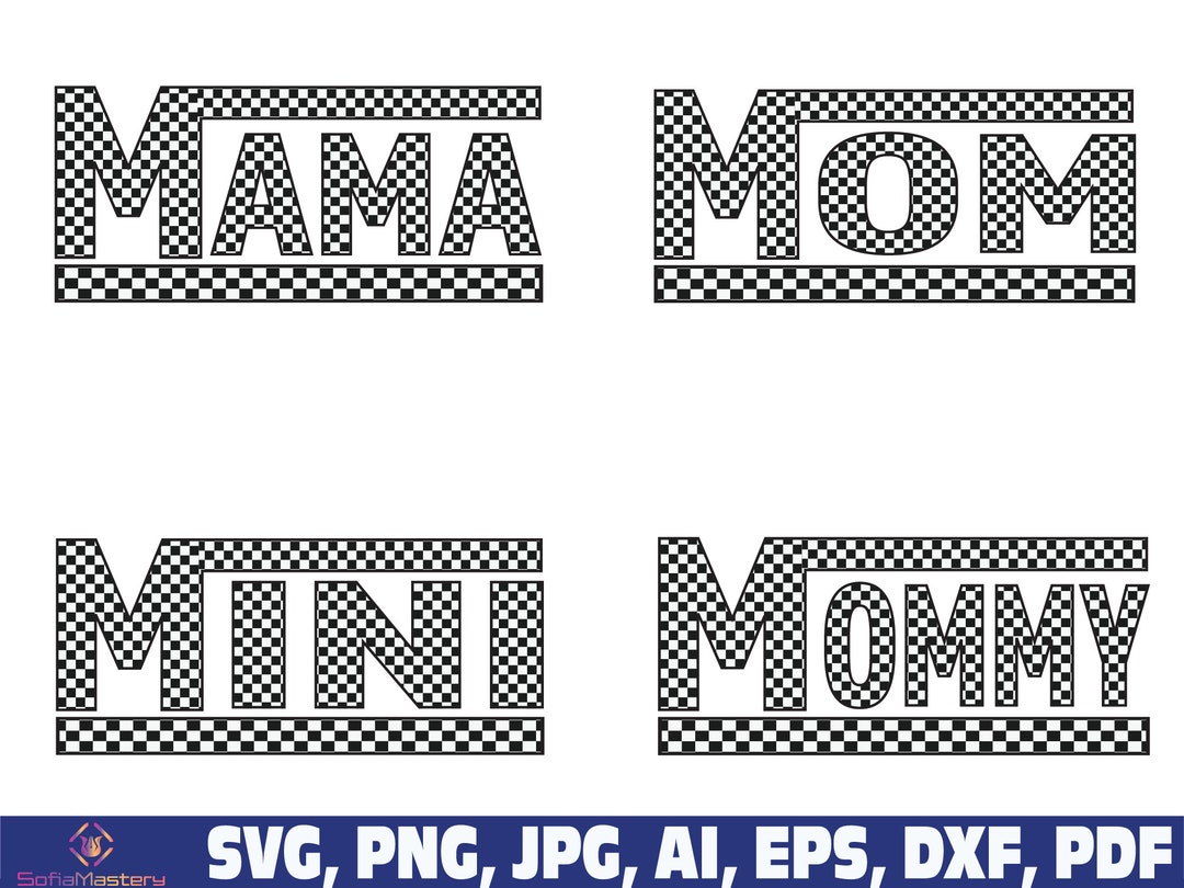 Mama Checkered Svg Png, Racing Mom Svg Png, Race Mama Sublimation, Mini ...