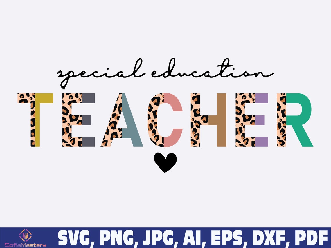 Special Education Teacher Svg PNG, Special Education Teacher Half ...